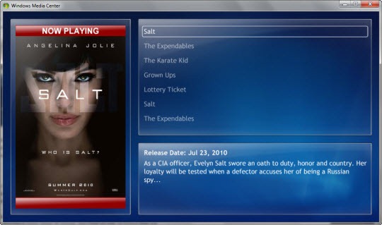 Get the latest movie trailers in Windows 7 Media Center